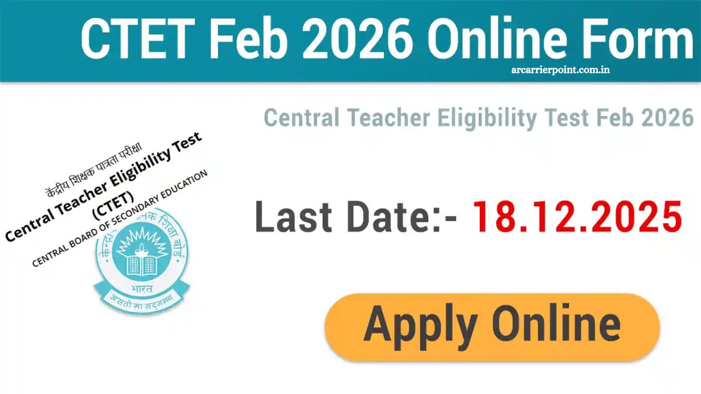 Apply Online for CTET Feb 2026 – Registration at ctet.nic.in - Ar ...