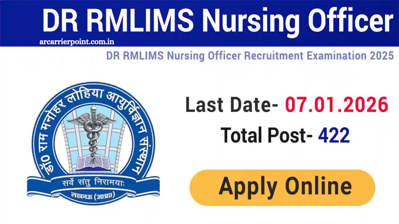 DR RMLIMS Nursing Officer Recruitment 2025 – Apply Online - Ar Carrier ...
