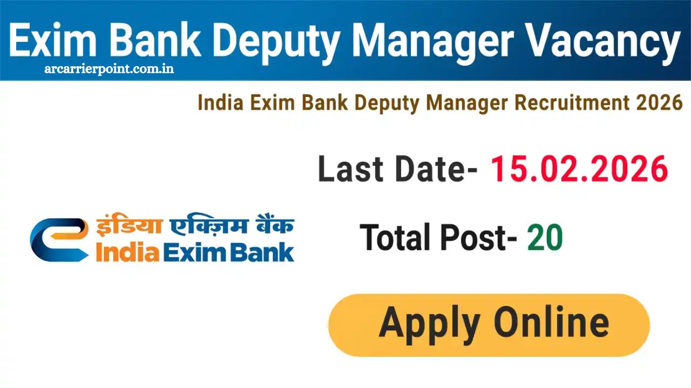 India Exim Bank 2026 Deputy Manager Recruitment – Apply Online - Ar ...