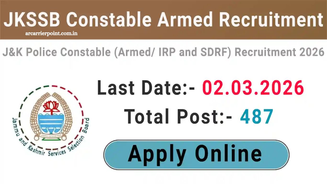 Apply Online: JKSSB Armed Constable Recruitment 2026 - Ar Carrier Point