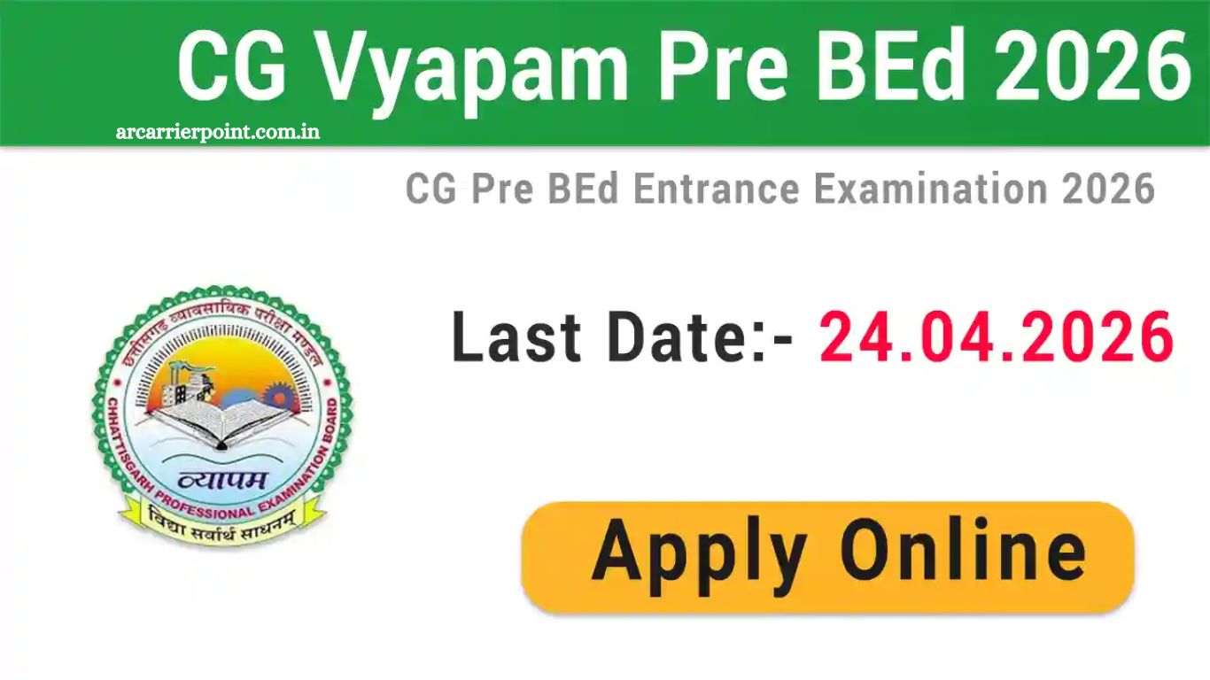 CG Vyapam Pre BEd Application Form 2026 – Apply Online, Dates ...